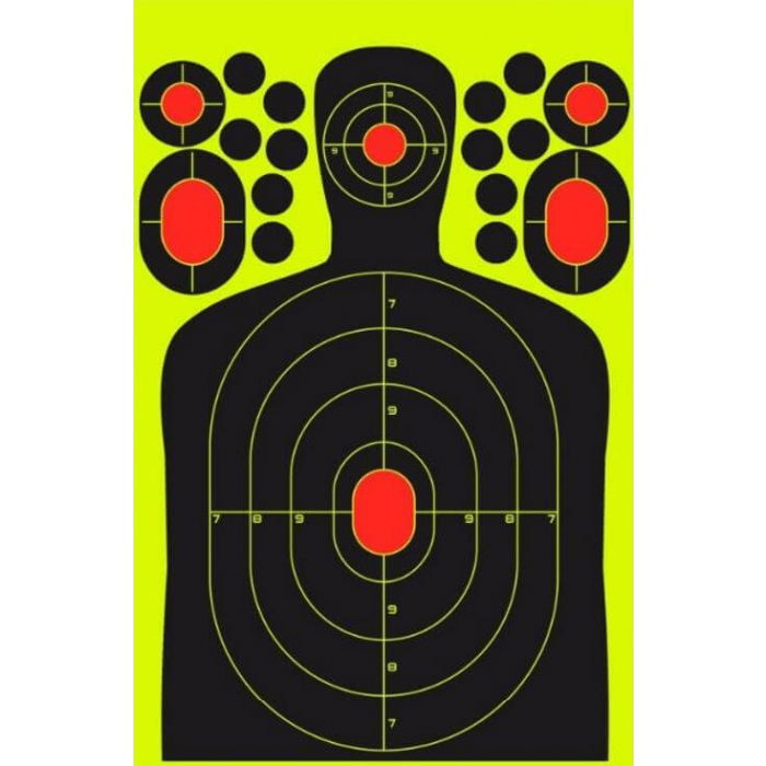 Ampro AM-ST95145 Reactive Silhouette Target - 50 Sheets