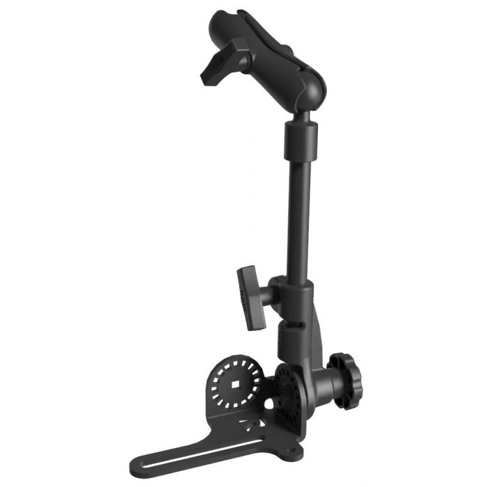 RAM Pod HD Vehicle Mount With 12" Aluminum Rod and Double Socket Arm
