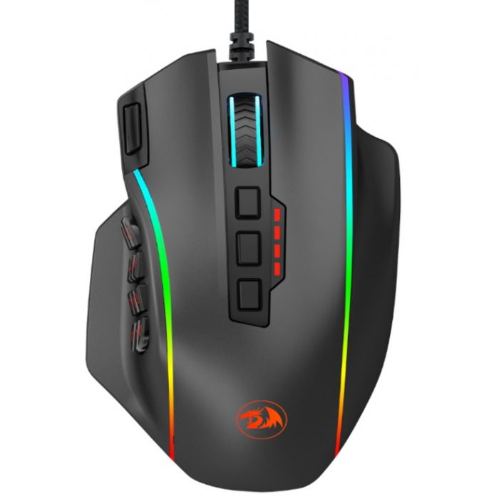 Redragon M901 Perdiction Wired RGB Gaming Mouse - 12400DPI, Black